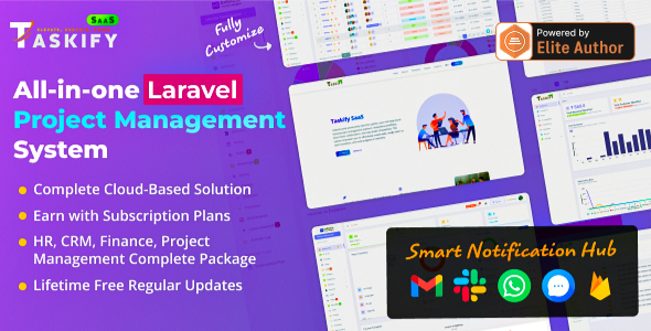 Taskify SaaS - Project Management System in Laravel Infinitie Technologies